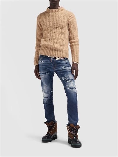 Canvas & leather hiking boots - Dsquared2 - Men | Luisaviaroma