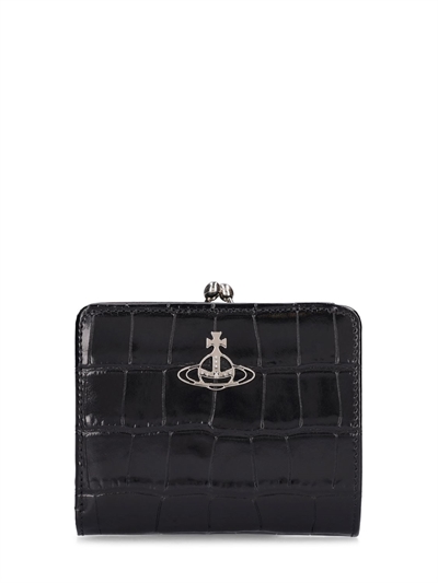 Croc embossed leather clasp wallet - Vivienne Westwood - Women ...