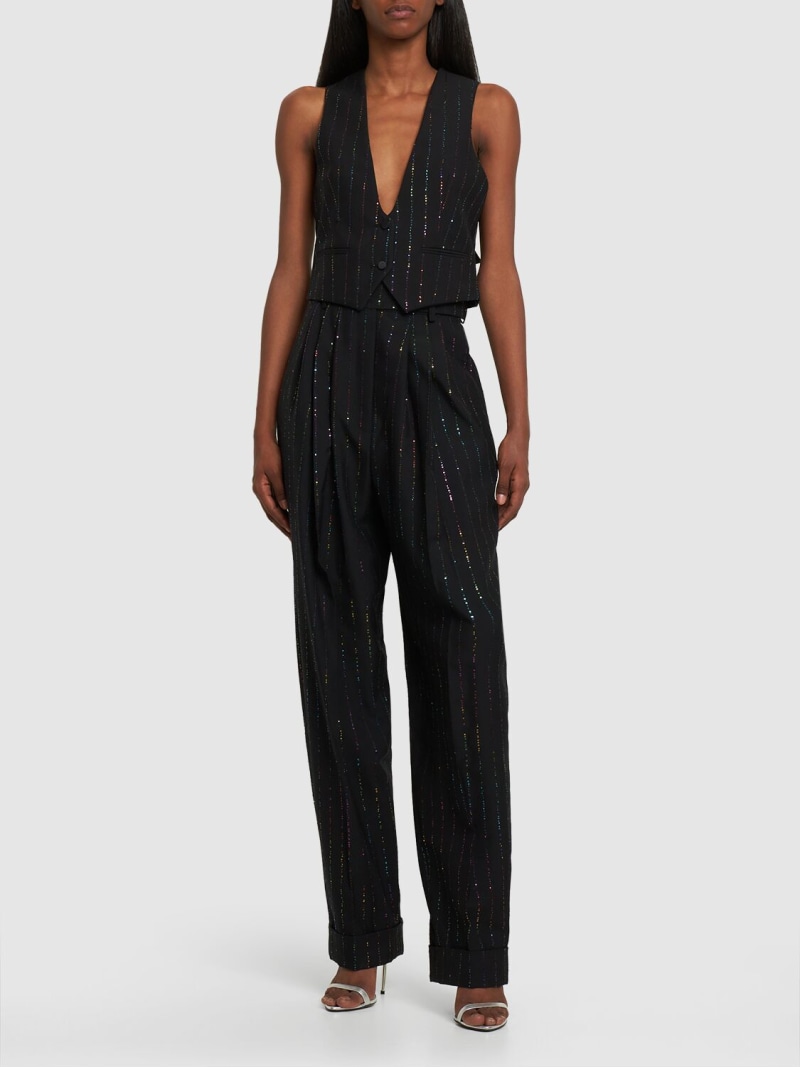 Weste aus wolltwill mit nadelstreifen - Alexandre Vauthier - Damen ...