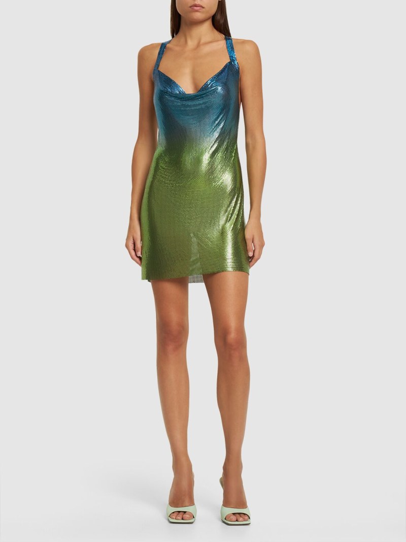 Hailey draped metal mesh mini dress - FANNIE SCHIAVONI - Women ...