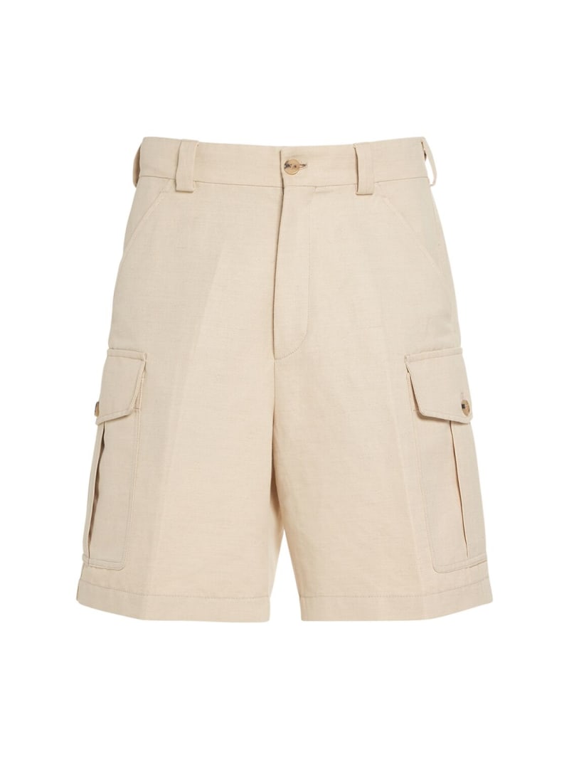 Bizen cotton & linen bermuda shorts - Loro Piana - Men | Luisaviaroma