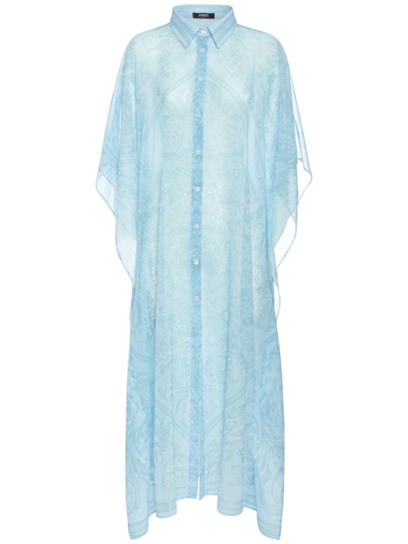Barocco print long chiffon kaftan dress - Versace - Women | Luisaviaroma