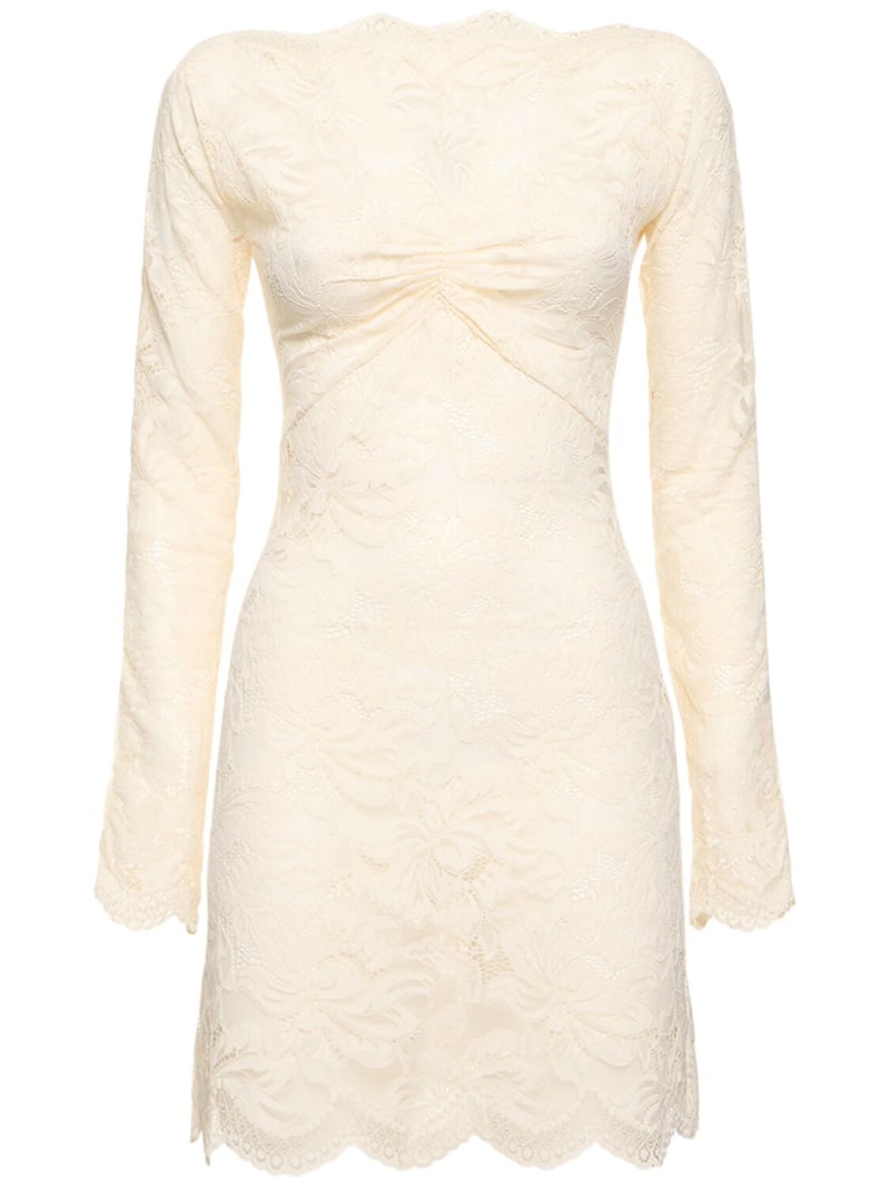 Lace l/s boat neck mini dress - Rabanne - Women | Luisaviaroma