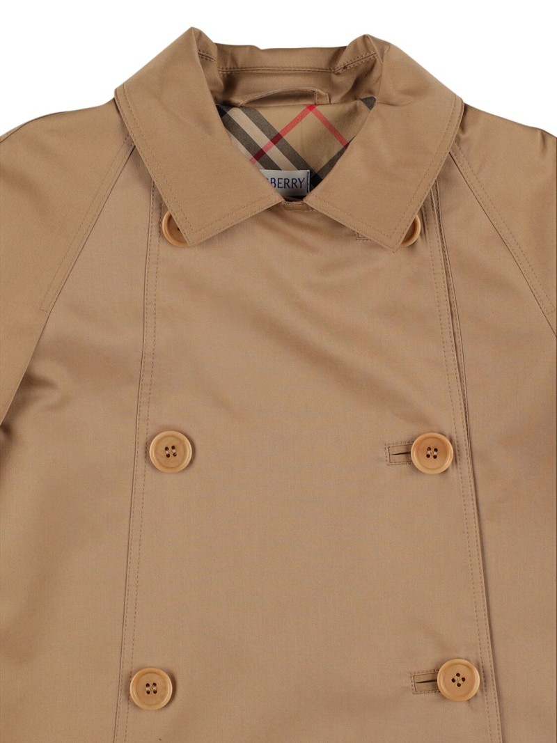Cotton gabardine trench coat - Burberry - Girls | Luisaviaroma