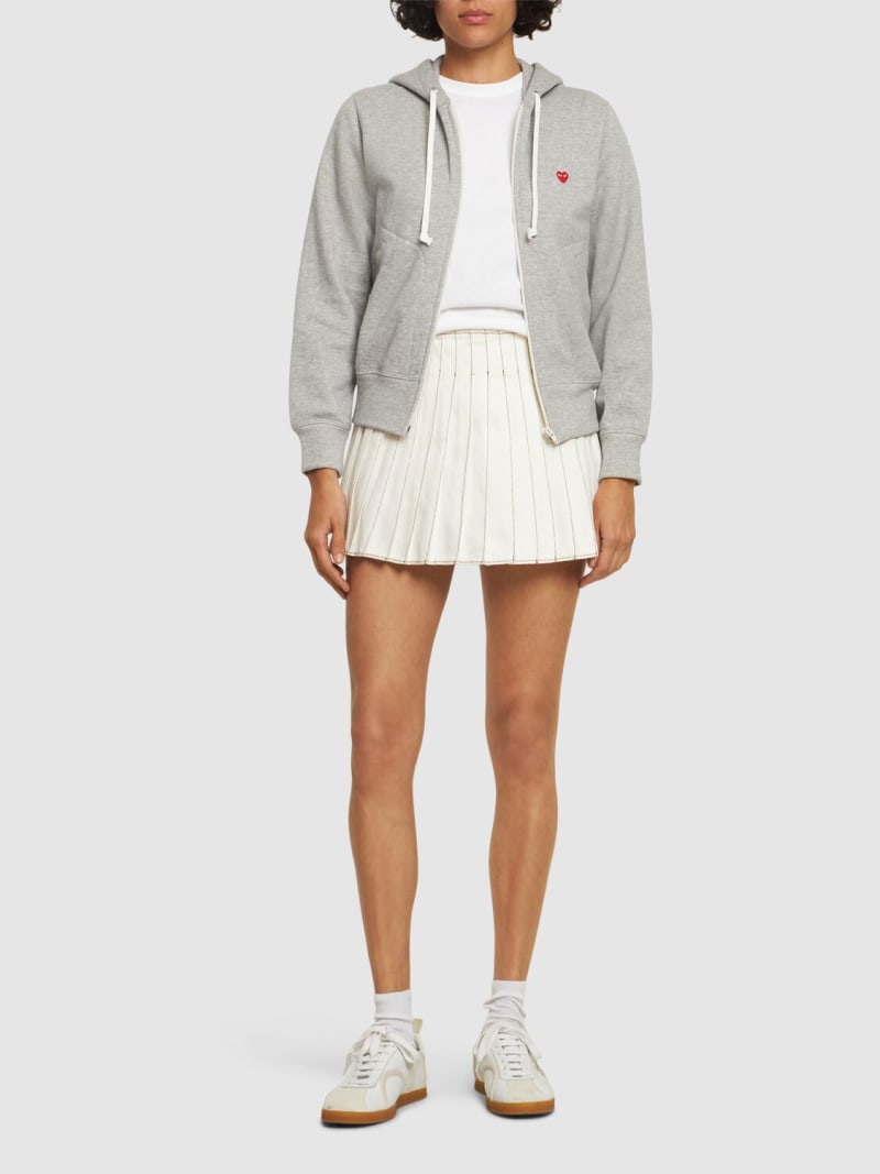 Logo cotton zip hoodie - Comme des Garçons Play - Women | Luisaviaroma