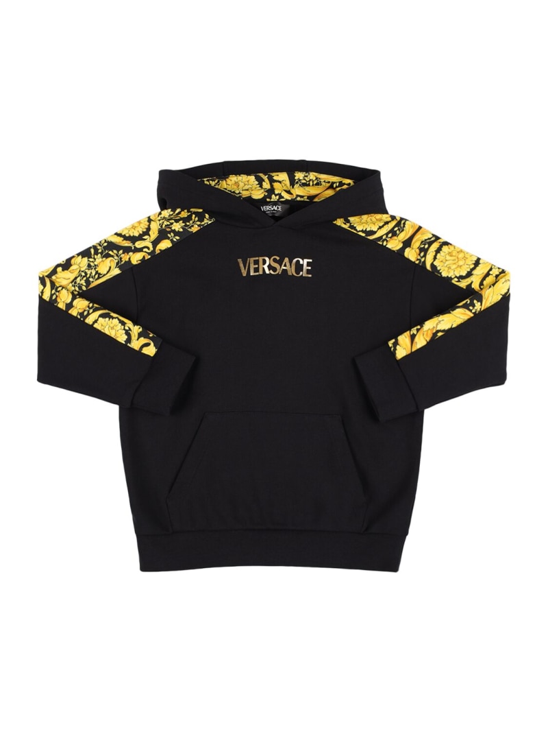 Printed logo hooded sweatshirt - Versace - Boys | Luisaviaroma