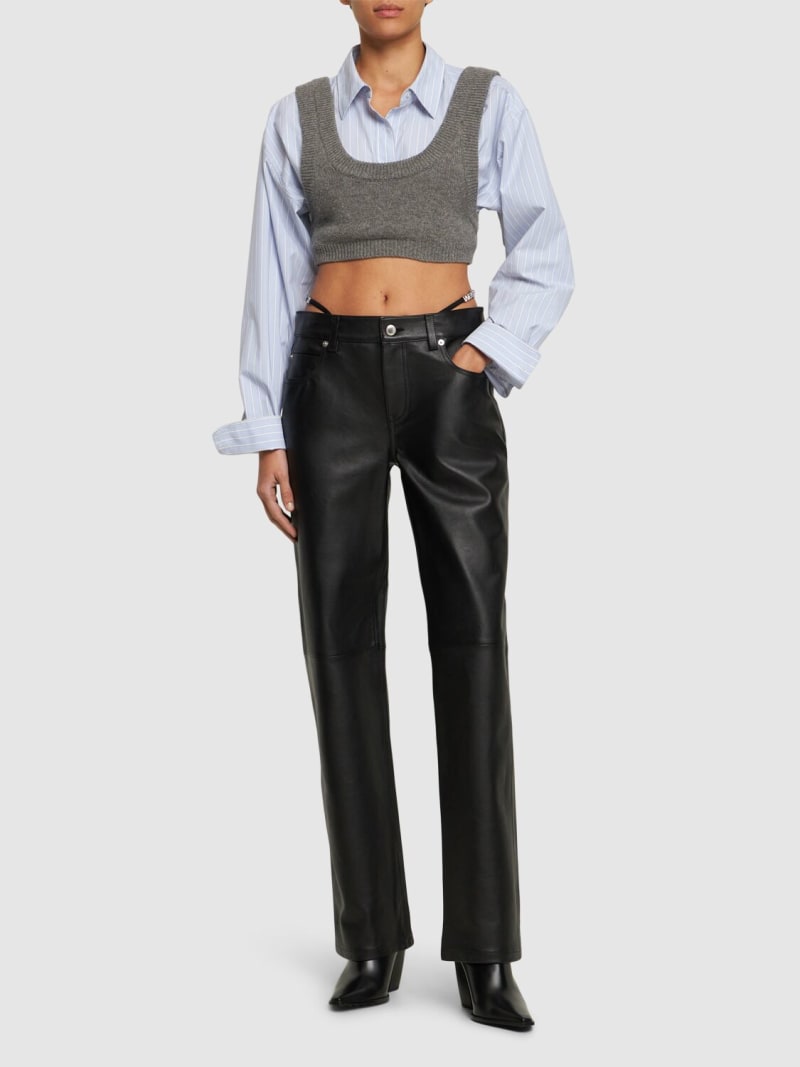 Low rise leather jeans - Alexander Wang - Women | Luisaviaroma