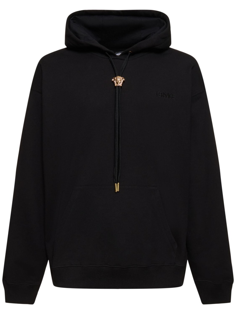 Gauzed medusa cotton sweatshirt - Versace - Men | Luisaviaroma