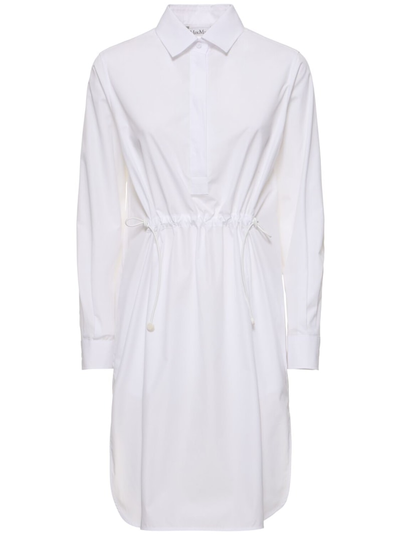 Cotton poplin drawstring shirt dress - Max Mara - Women | Luisaviaroma