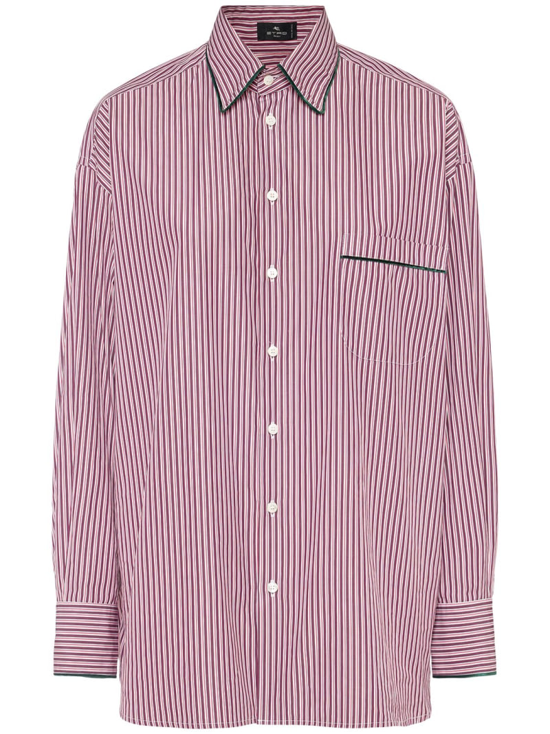 Striped poplin shirt w/ pocket - Etro - Women | Luisaviaroma