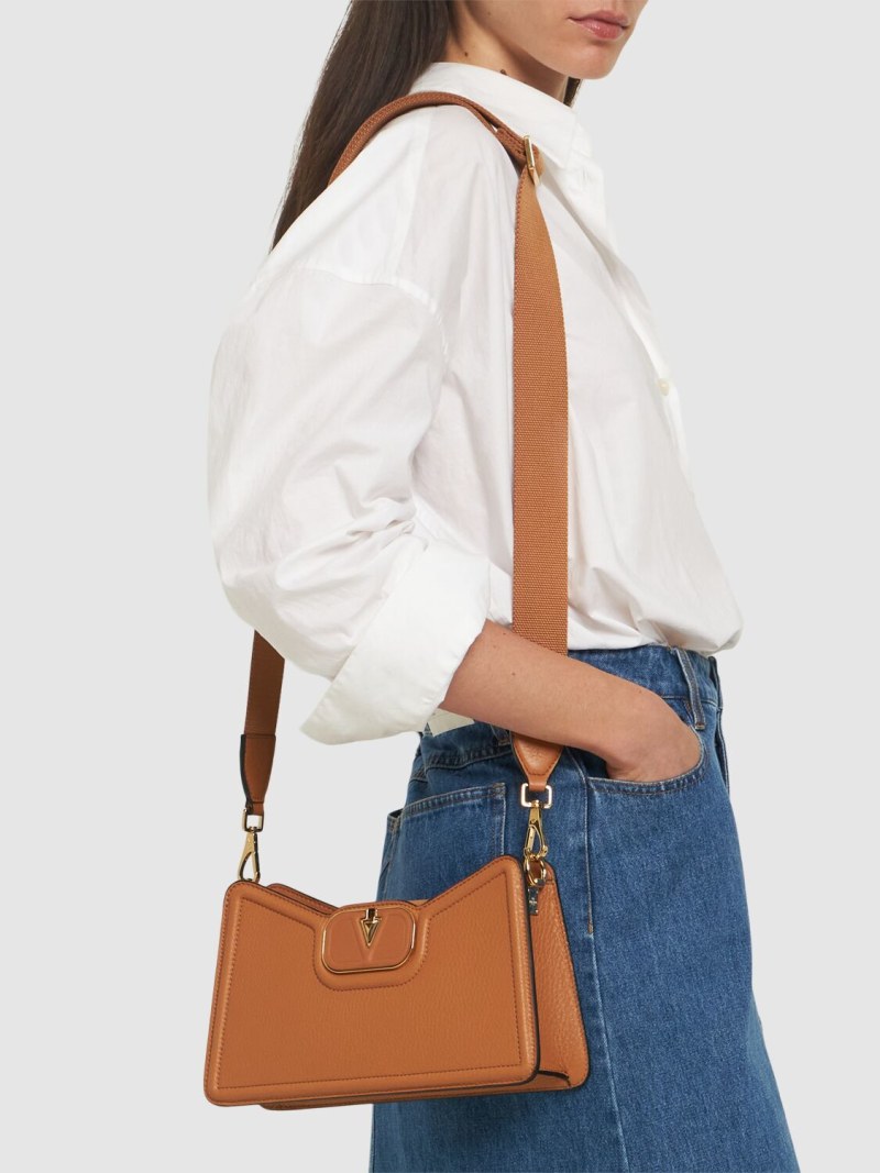 V logo leather shoulder bag - Valentino Garavani - Women | Luisaviaroma