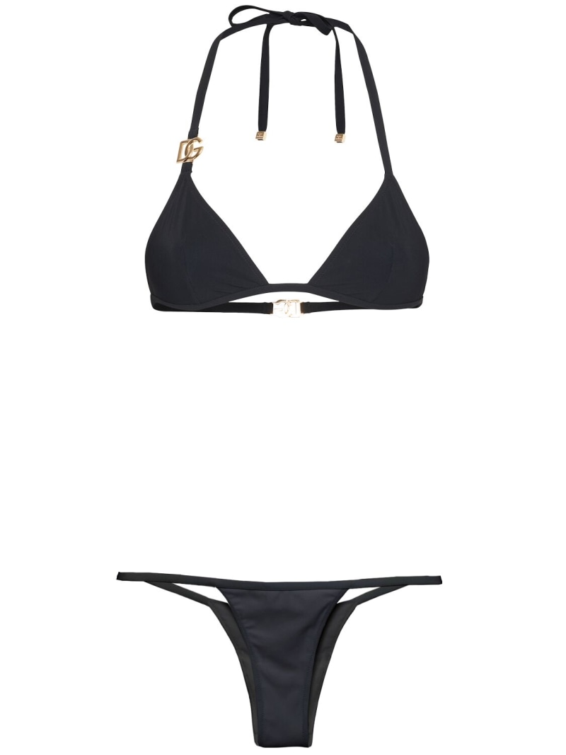 Triangle jersey bikini set - Dolce&Gabbana - Women | Luisaviaroma