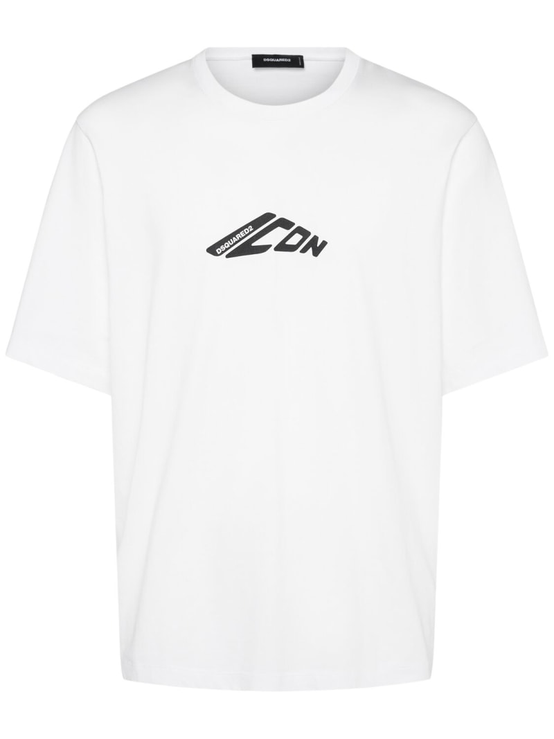 Loose fit icon logo t-shirt - Dsquared2 - Men | Luisaviaroma