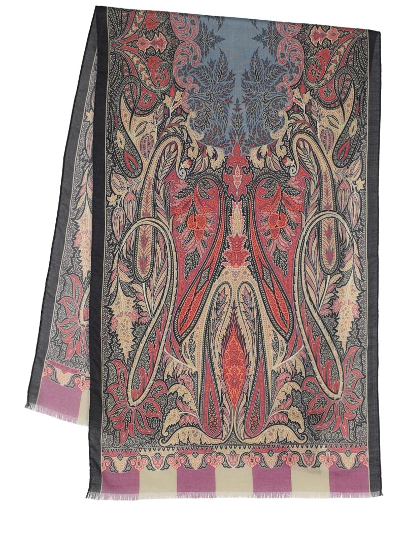 Printed wool & silk scarf - Etro - Women | Luisaviaroma