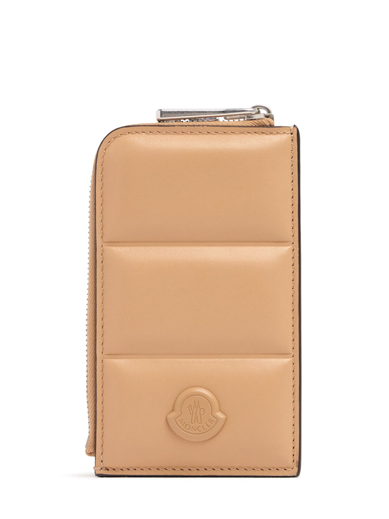 Flat leather card holder - Moncler - Men | Luisaviaroma