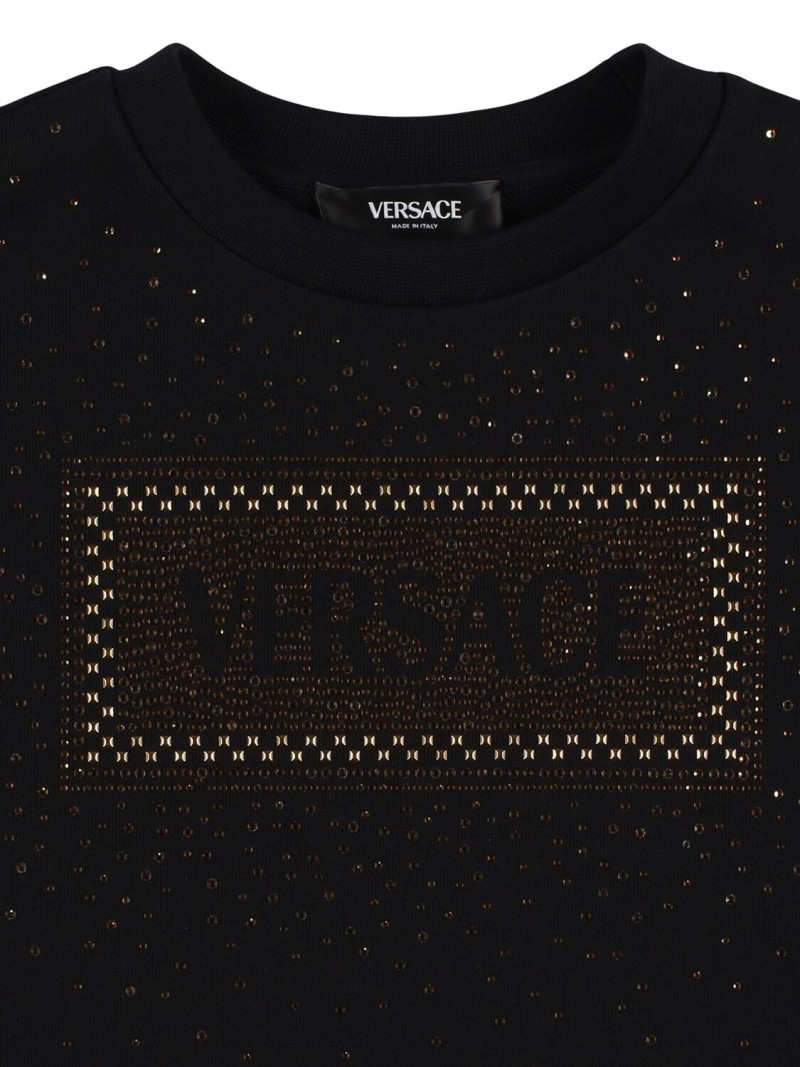 Embellished cotton sweat dress - Versace - Girls | Luisaviaroma