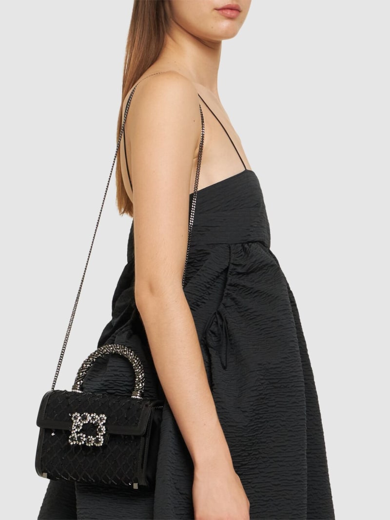 Mini envelope embroidered top handle bag - Roger Vivier - Women ...