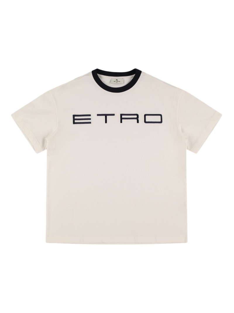 Embroidered cotton jersey t-shirt - Etro - Girls | Luisaviaroma