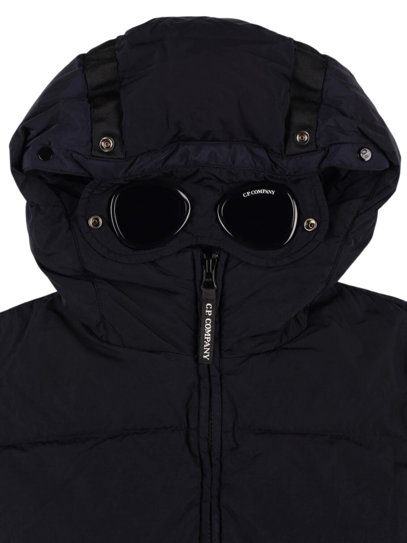 Poly hooded down jacket w/goggles - C.P. Company - Boys | Luisaviaroma