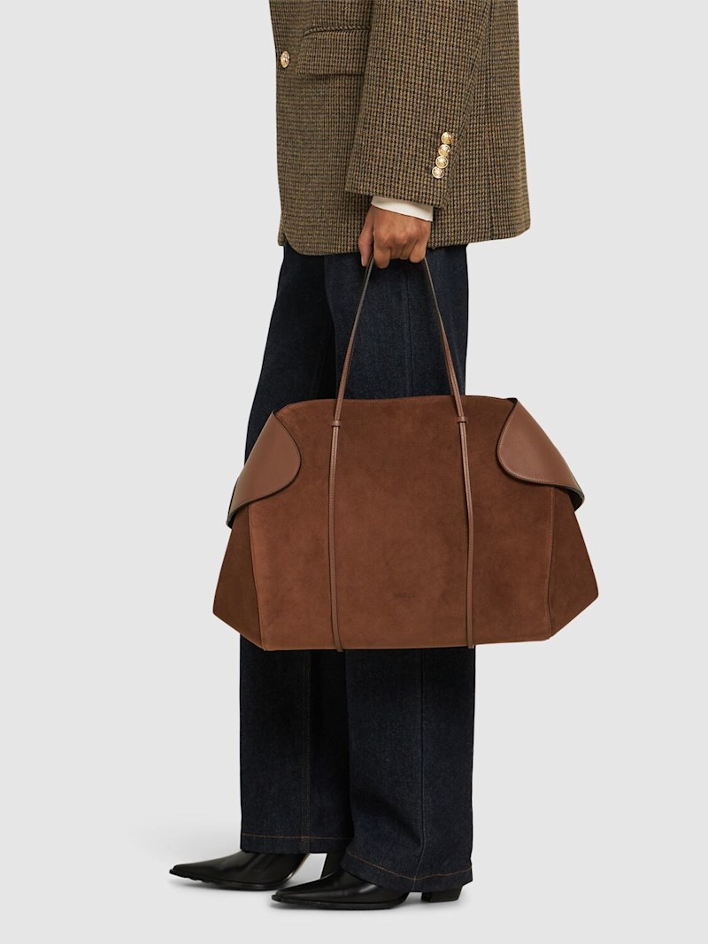 Berenices suede & leather tote bag - Neous - Women | Luisaviaroma