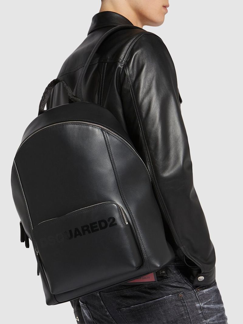 Dsquared2 leather backpack - Dsquared2 - Men | Luisaviaroma