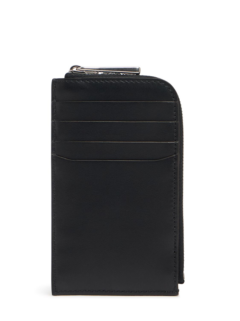 Flat leather card holder - Moncler - Men | Luisaviaroma