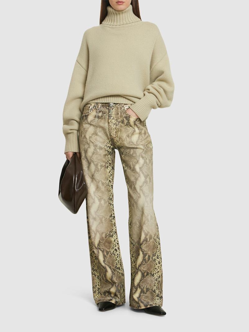 Python printed denim straight jeans - Acne Studios - Women | Luisaviaroma