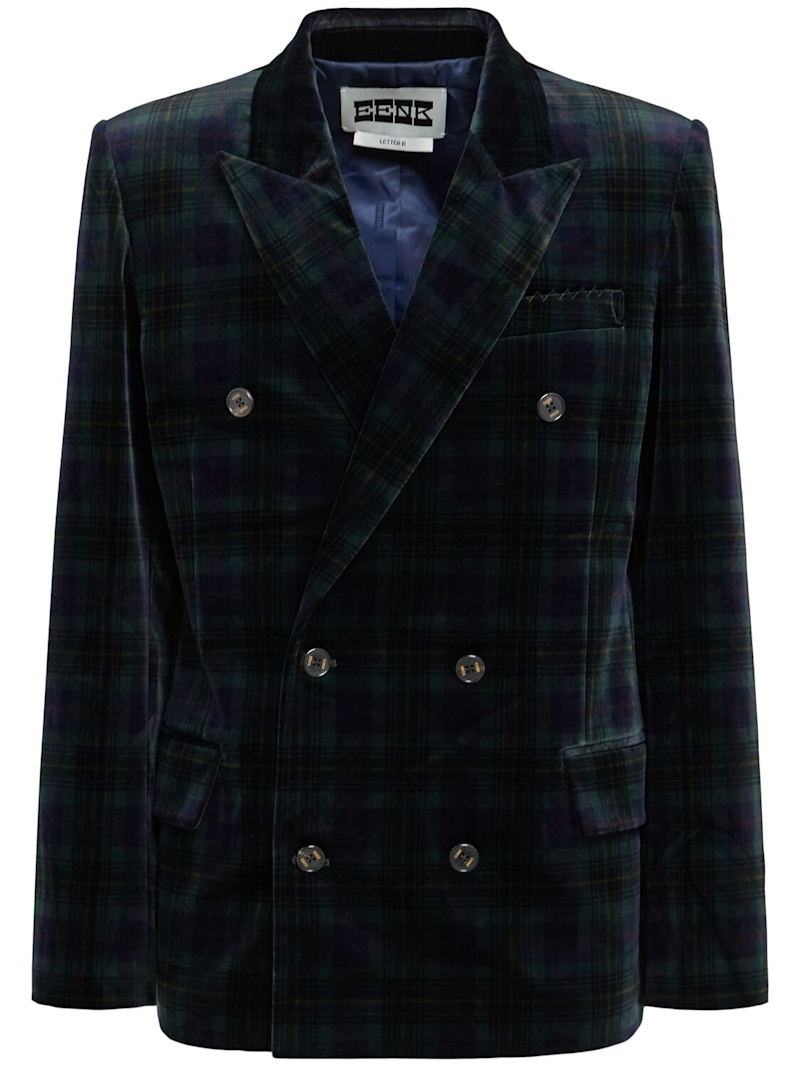 Double breasted velvet blazer - Eenk - メンズ | Luisaviaroma