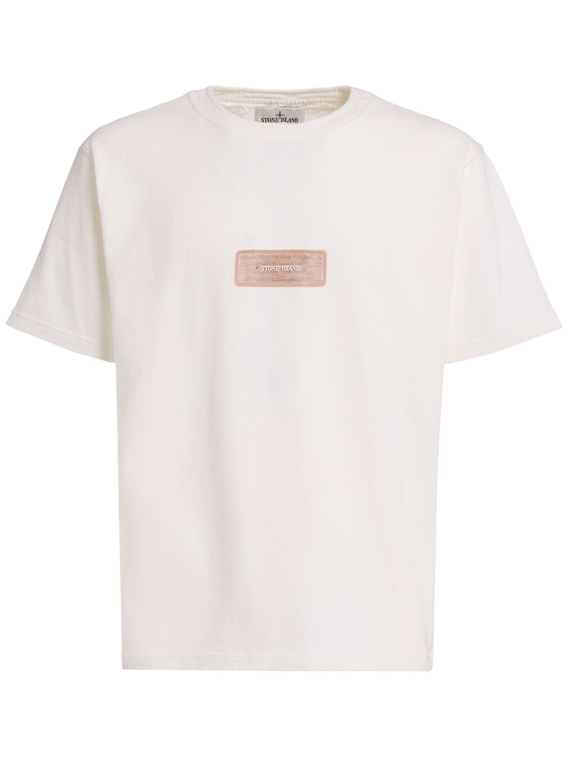 Raw beauty cotton jersey s/s t-shirt - Stone Island - メンズ | Luisaviaroma