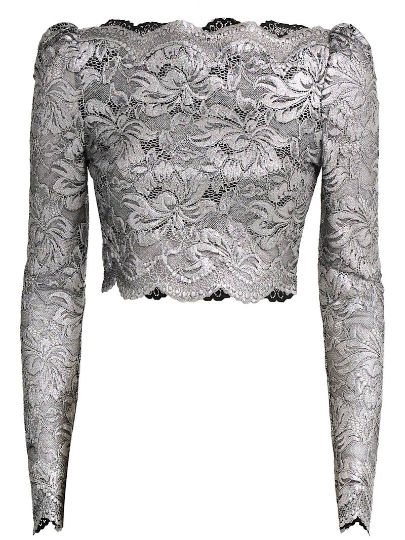 短款弹力蕾丝上衣 - Rabanne - 女士 | Luisaviaroma