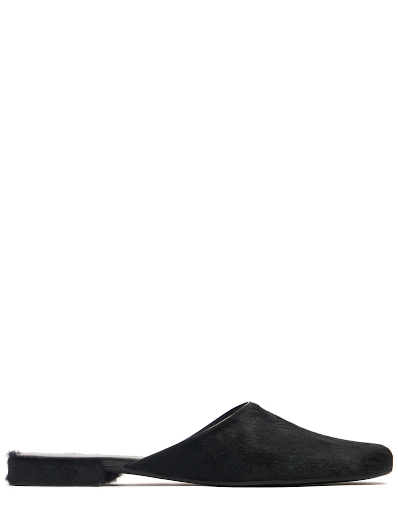 Penelope pony skin flat mules - The Row - Women | Luisaviaroma