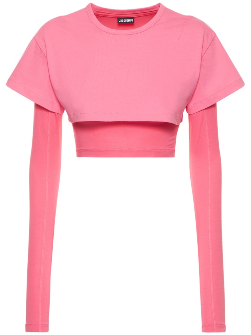 Le double t-shirt layered cotton t-shirt - Jacquemus - Women | Luisaviaroma