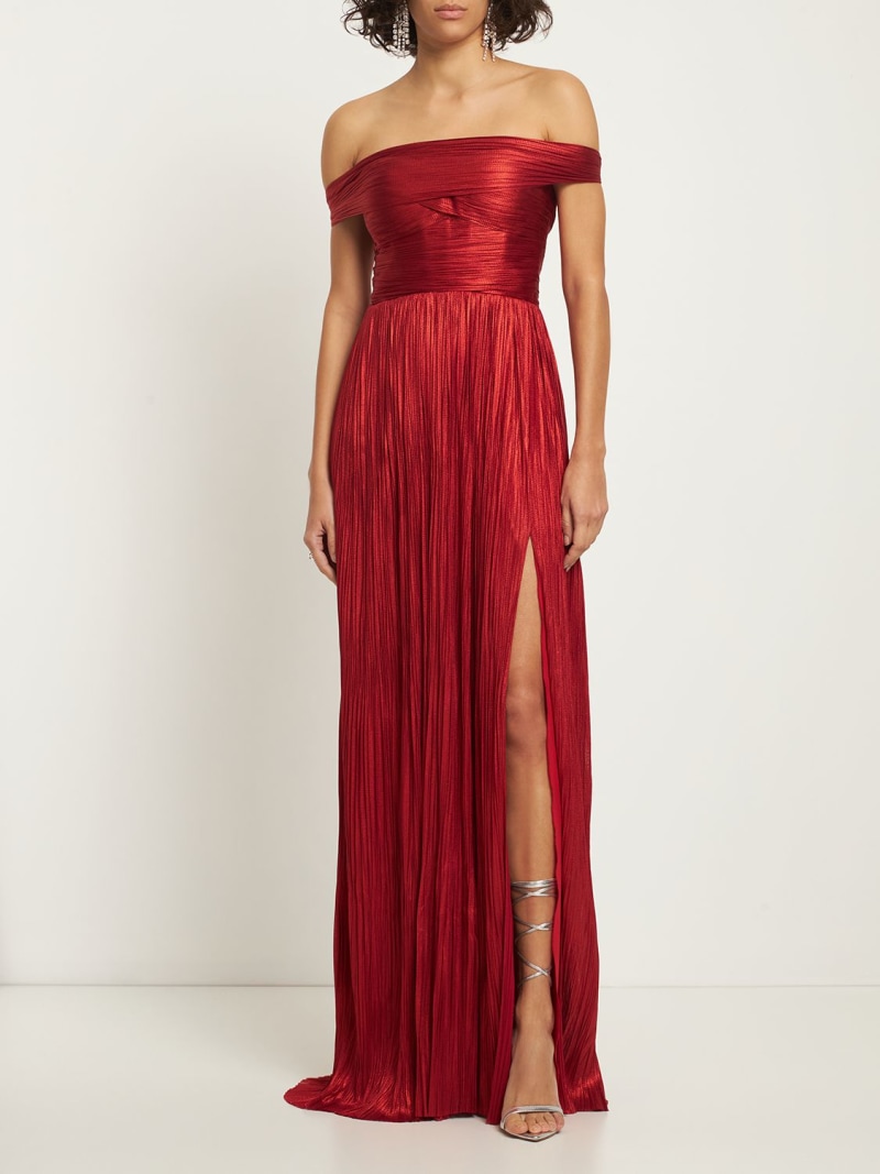 Theia silk off-the-shoulder long dress - Maria Lucia Hohan - Women | Luisaviaroma