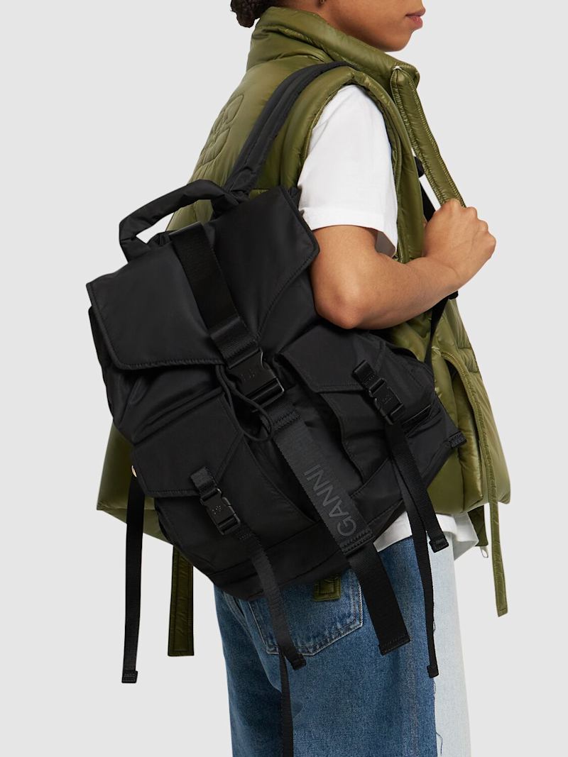 Recycled tech backpack - GANNI - Women | Luisaviaroma