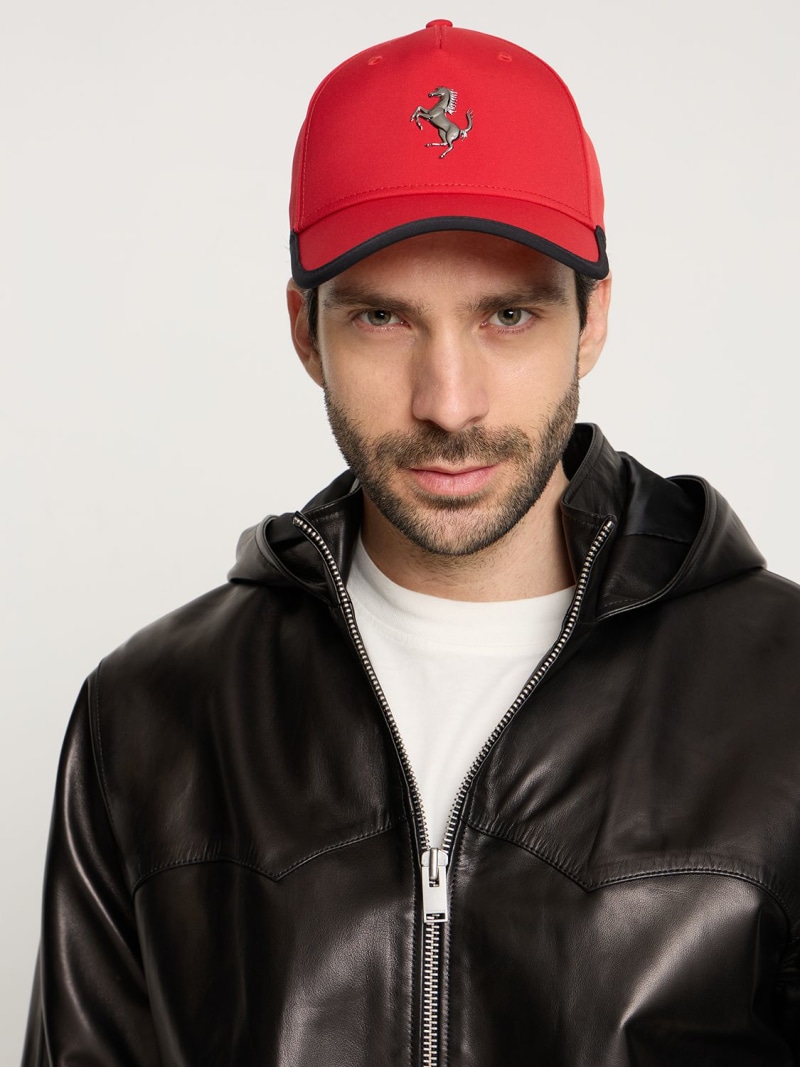Logo stretch polyester baseball cap - Ferrari - Men | Luisaviaroma