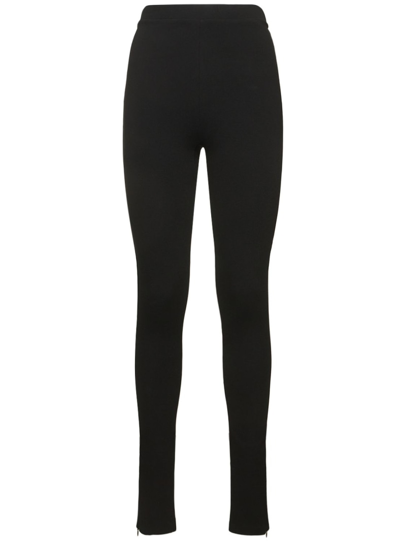 Zip stretch viscose leggings - Toteme - Women | Luisaviaroma
