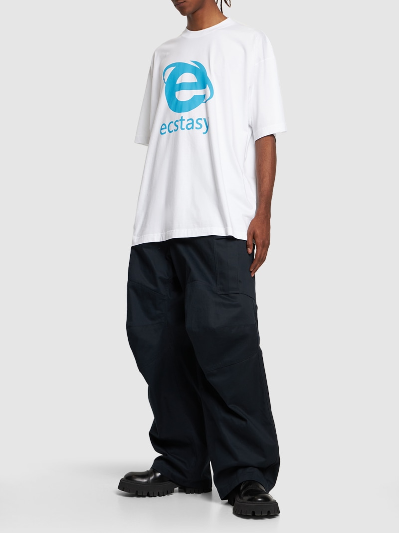 Ecstasy printed cotton t-shirt - VETEMENTS - Men | Luisaviaroma