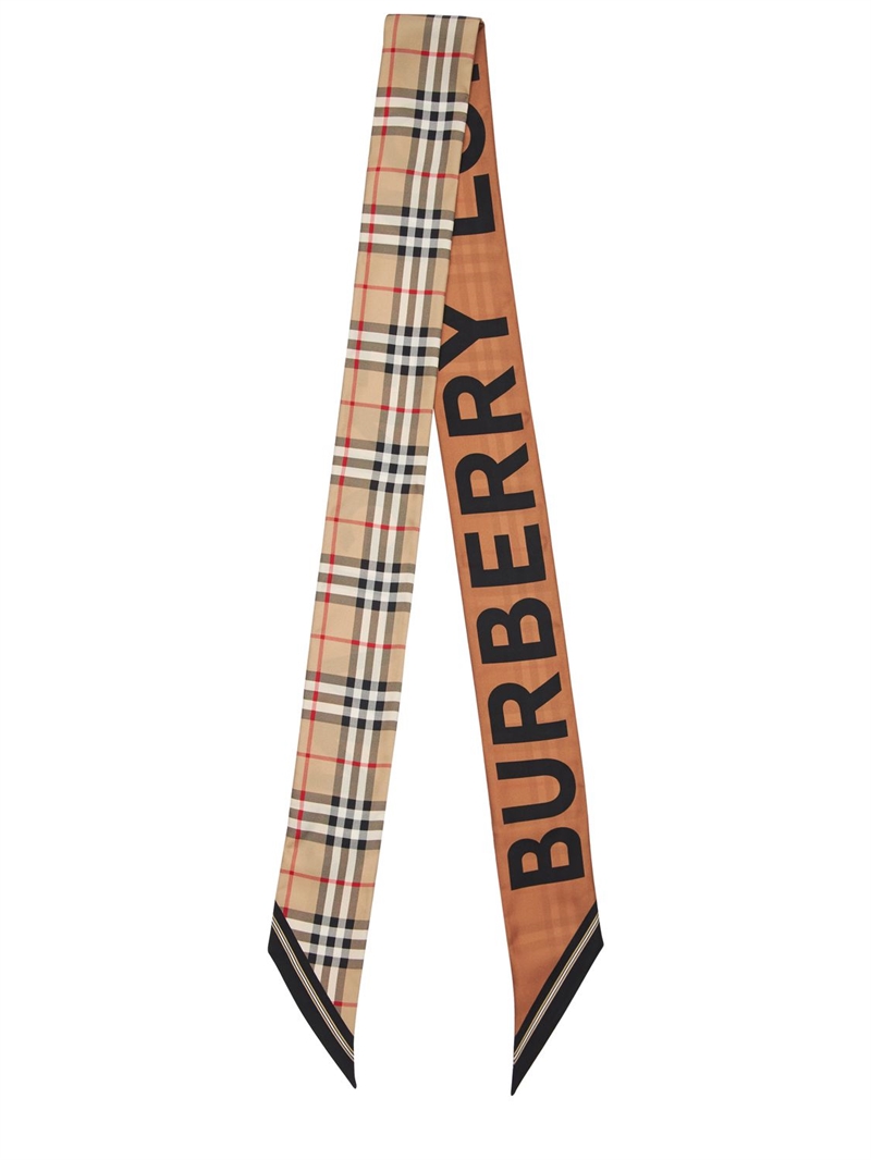 Skinny printed silk scarf - Burberry - Women | Luisaviaroma