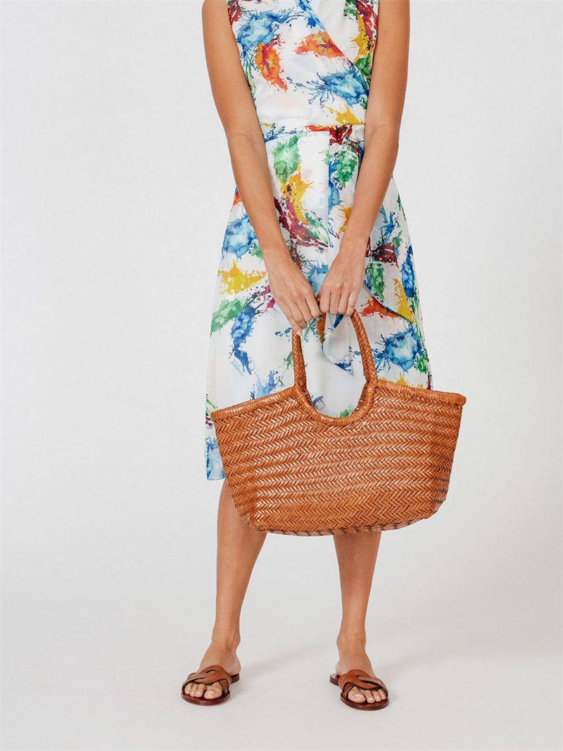Big nantucket woven leather basket bag - Dragon Diffusion - Women ...