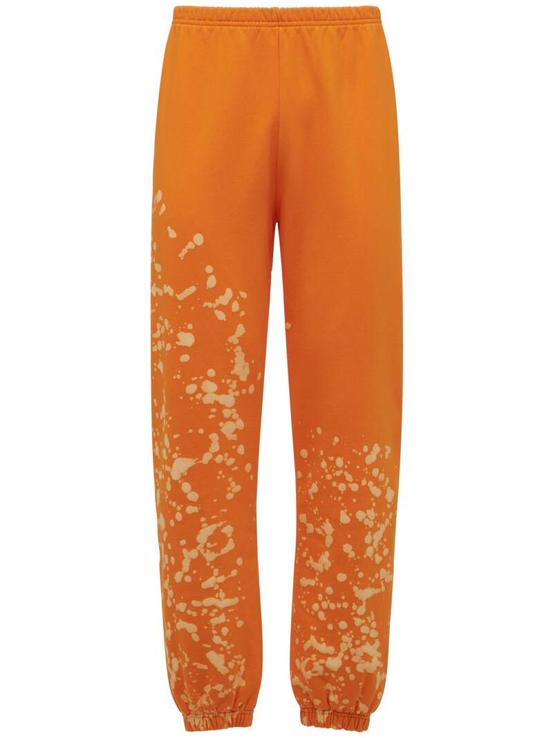 Liberal Youth Ministry - Bleached cotton jersey sweatpants - Orange ...