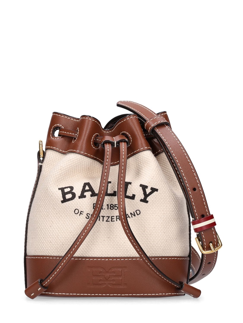 Xs cleoh canvas & leather bucket bag - Bally - Women | Luisaviaroma