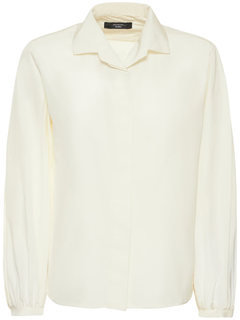 Camicia quenty in taffetà con maniche a sbuffo - Weekend Max Mara ...