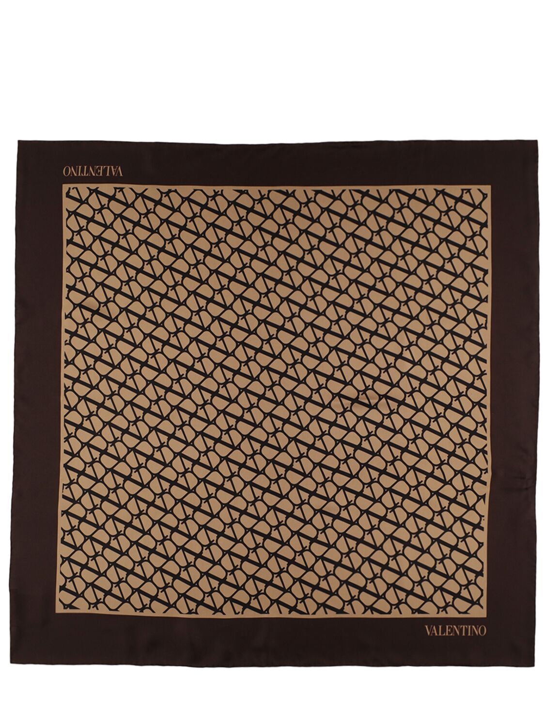 Valentino Toile Iconographe Silk Bandeau Scarf In Beige/black | ModeSens