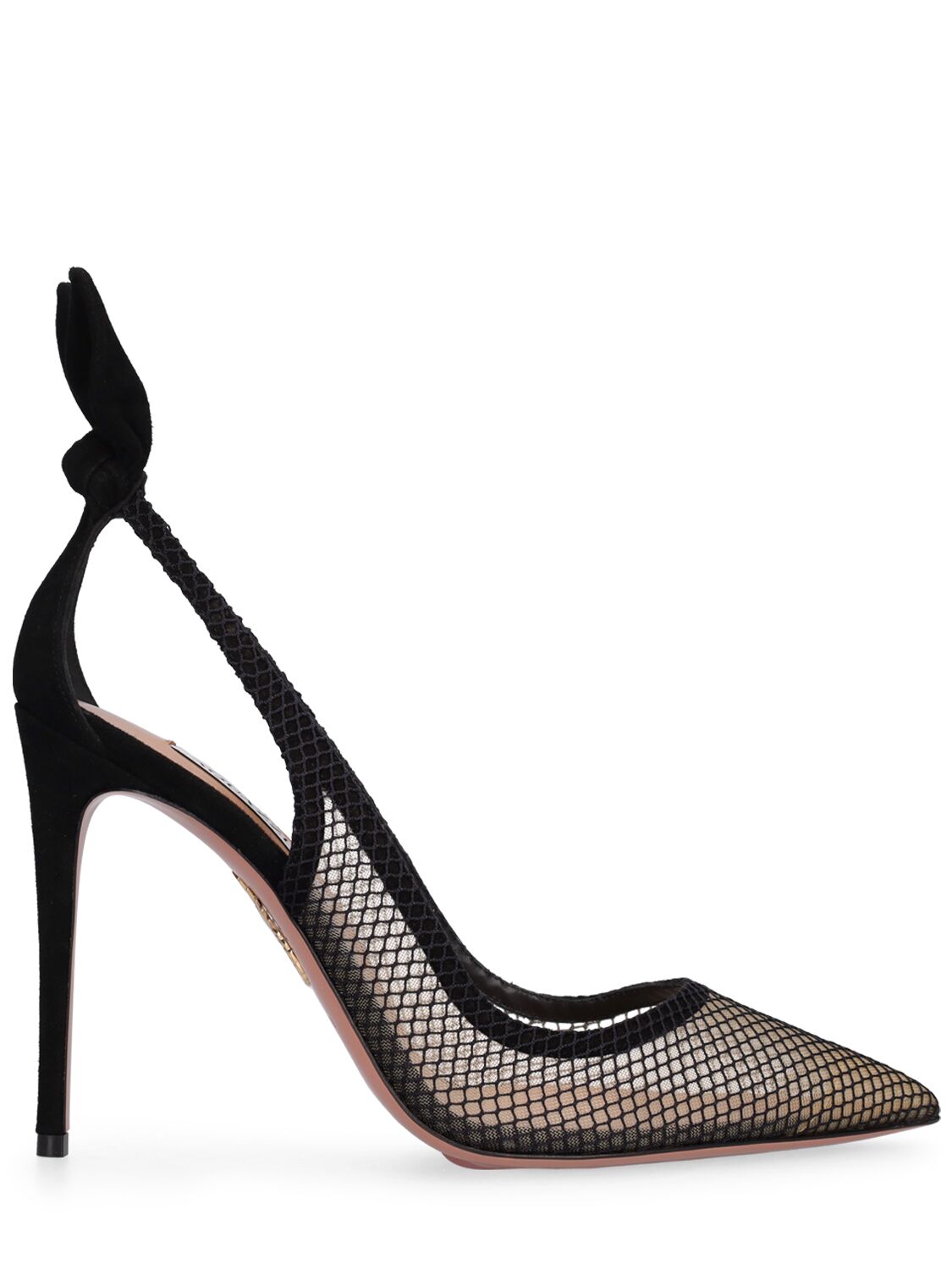 AQUAZZURA 100mm Bow Tie Mesh Pumps | Smart Closet