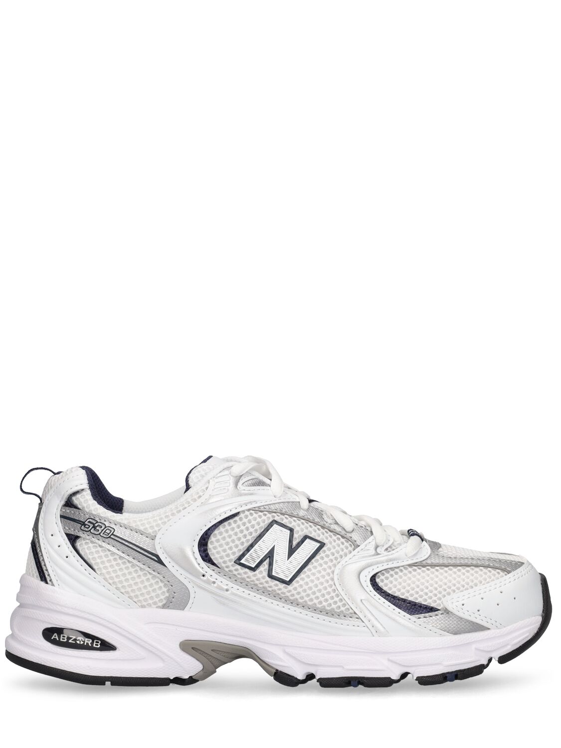 New Balance White & Green 530 Sneakers for Men