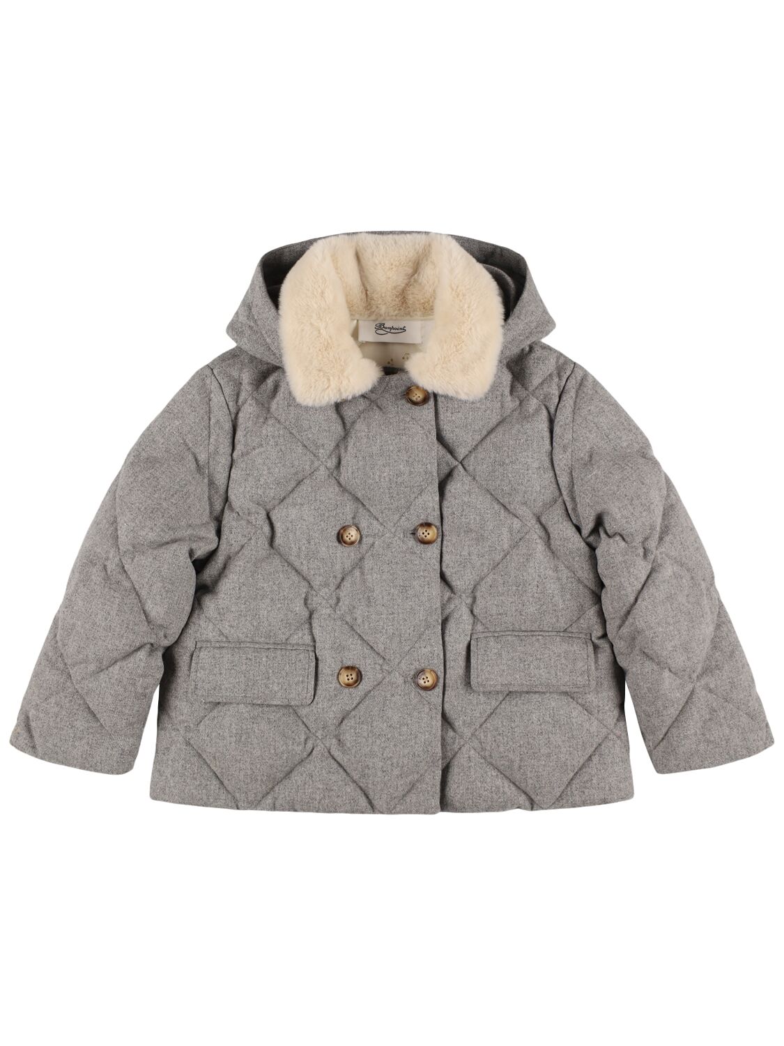 Bonpoint Poly Puffer Hooded Down Jacket In Grey | ModeSens