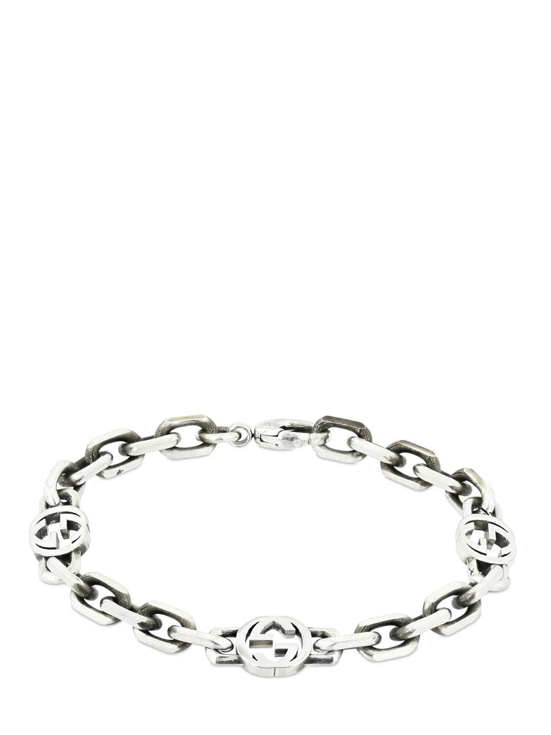 Gucci Interlocking G Boule Chain Bracelet - White for Women