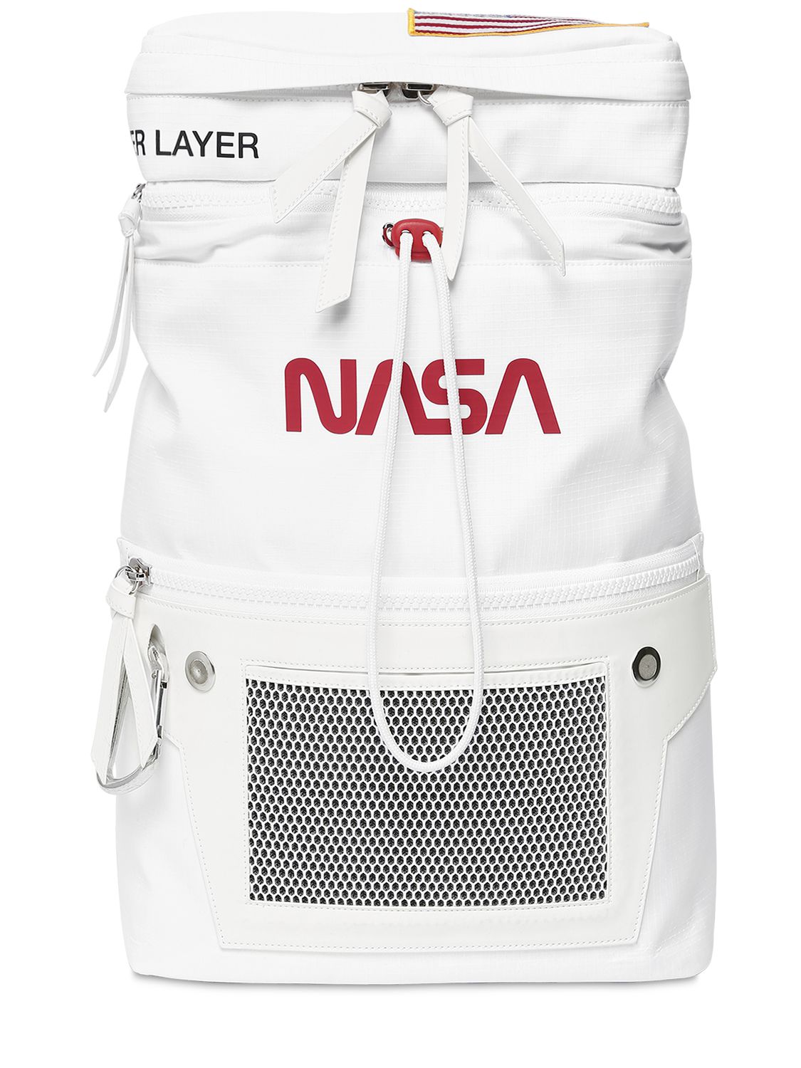 Heron Preston Nasa Modular Nylon Backpack In White | ModeSens