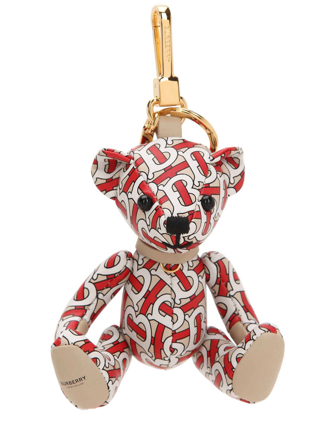Burberry Thomas Monogram Printed Leather Key Holder In Red | ModeSens