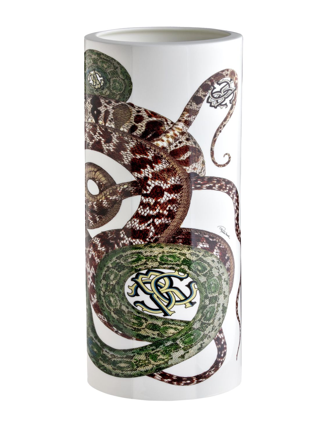 Roberto Cavalli Snakes Bone China Vase In White | ModeSens